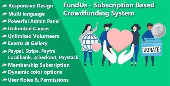 FundUs - Subscription Based Crowdfunding System - code.market