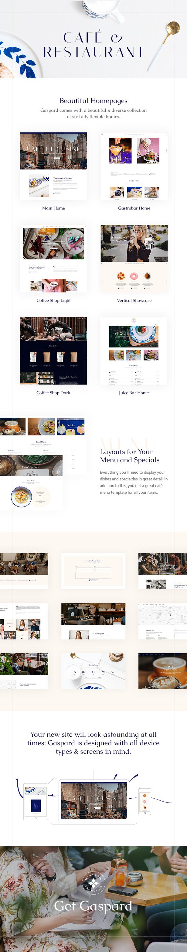 Gaspard - Restaurant and Coffee Shop Theme - code.market