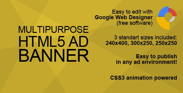 HTML5 Multipurpose Ad Banner - code.market HTML5 Multipurpose Ad Banner - code.market