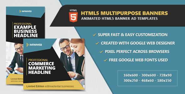 HTML5 Multipurpose Animated Banners - code.market HTML5 Multipurpose Animated Banners - code.market
