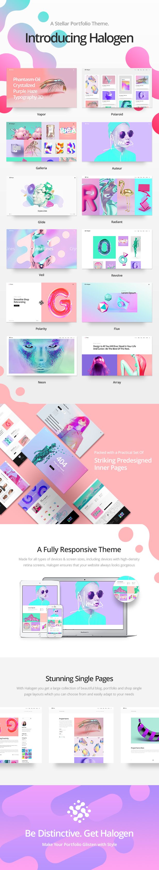 Halogen - Innovative Portfolio Theme - code.market