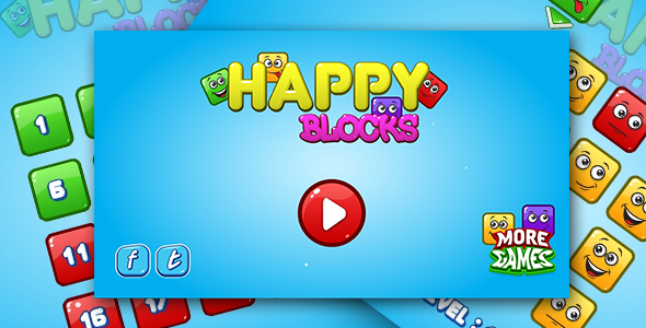Happy blocks - HTML5 logic game. Construct 2 + mobile - code.market