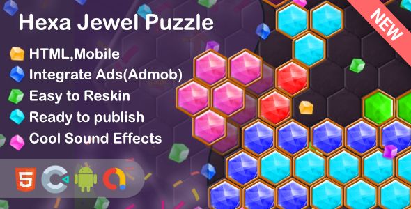 Hexa Jewel Puzzle(Html5 + Construct 3 +Mobile) - code.market