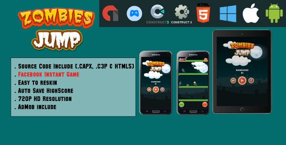 Jumping Monsters - HTML5 Game - Mobile, Facebook - code.market
