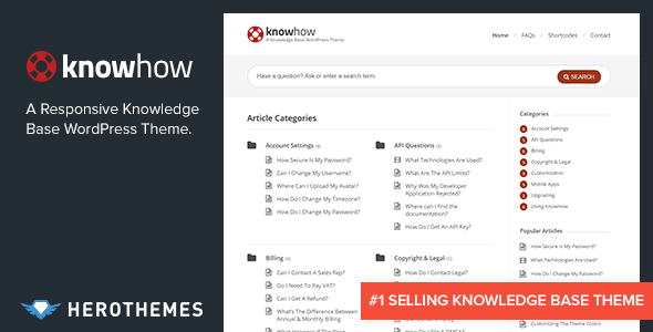 KnowHow - A Knowledge Base WordPress Theme - code.market