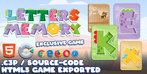 Letters Memory HTML5 Game - With Construct 3 File - code.market