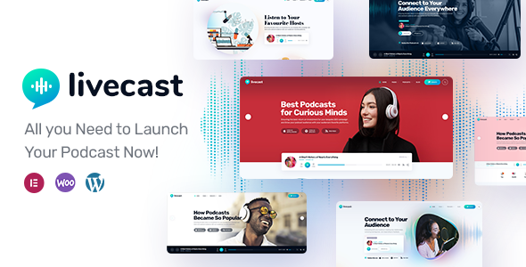Livecast - Podcast Theme - code.market