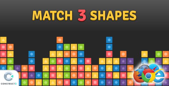Match 3 Shapes - HTML5 Game - code.market