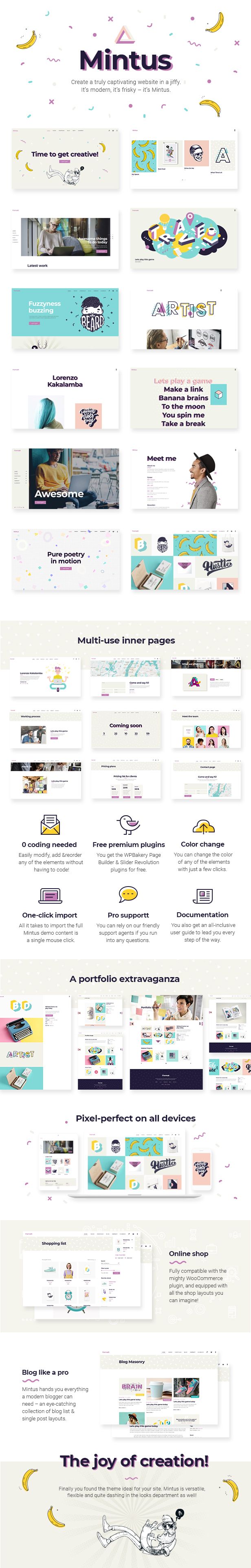 Mintus - Illustration Portfolio Theme - code.market