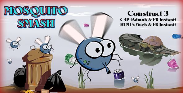 Mosquito Smash Game (Construct 3 | C3P | HTML5) Admob Ready - code.market