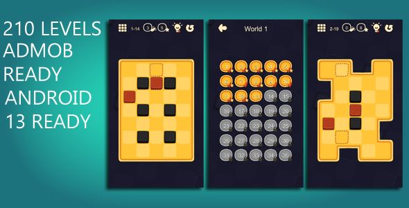 Move The Block Deluxe Unity Complete Project(210 Levels)) - code.market