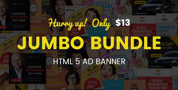 Multipurpose HTML5 AD Banner Jumbo Template 01 - code.market