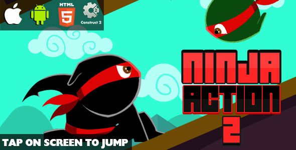 Ninja Action 2 - HTML5 Game (CAPX) - code.market