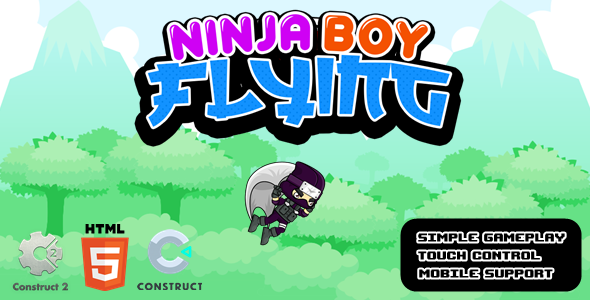 Ninja Boy Flying - Construct 2/3 Game - code.market