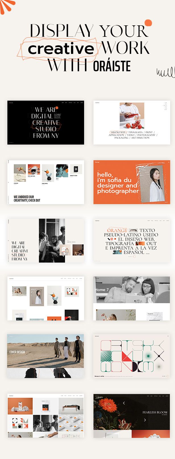 Oráiste - Creative Portfolio WordPress Theme - code.market