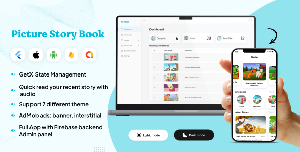 Picture Story Books for Kids with Firebase Backend + - code.market