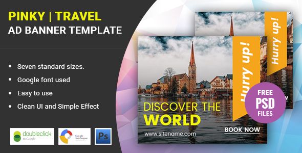 Pinky | Travel HTML 5 Animated Google Banner - code.market