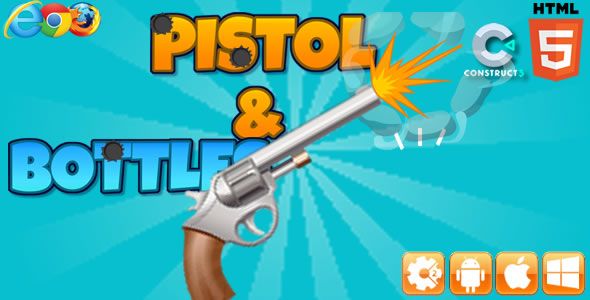 Pistol & Bottles - HTML5 Game - Construct 3(c3p) - code.market