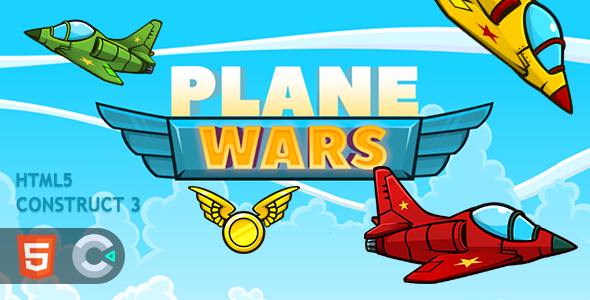 Plane Wars Construct 3 HTML5 Game - code.market