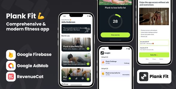 Plank Fit - iOS App Source Code - code.market Plank Fit - iOS App Source Code - code.market
