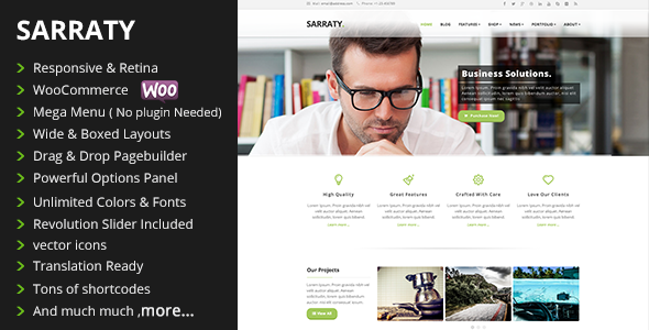 Sarraty - Business Theme Wordpress Business - code.market