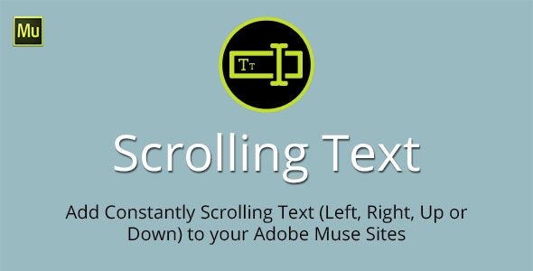 Scrolling Text Adobe Muse Widget - code.market