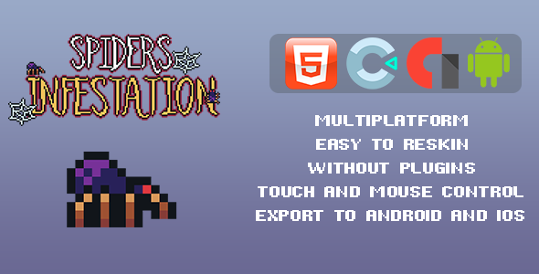 Spiders Infestation Arcade Game - Template for Construct 3 - code.market
