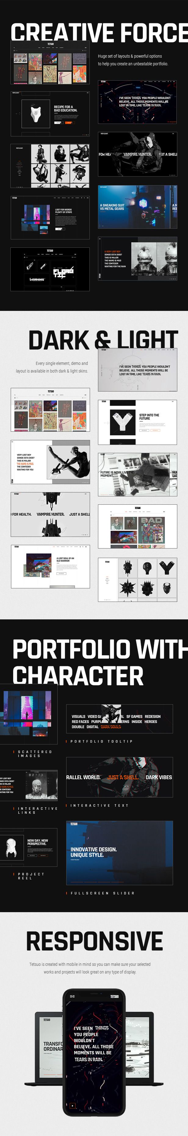 Tetsuo - Portfolio and Creative Industry Theme - code.market