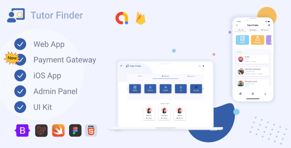 Tutor Finder Ios Web Admin Panel Ui Codemarket