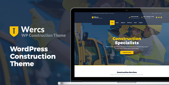 Wercs - WordPress Construction Theme - code.market