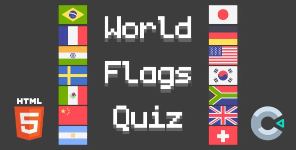 World Flags Quiz - HTML5 Game (Construct 3) - code.market