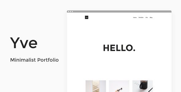 Yve - Minimalist Portfolio Theme - code.market