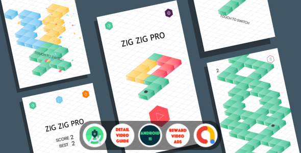 Zig Zig Pro: (Android Studio+Admob+Reward Video - code.market