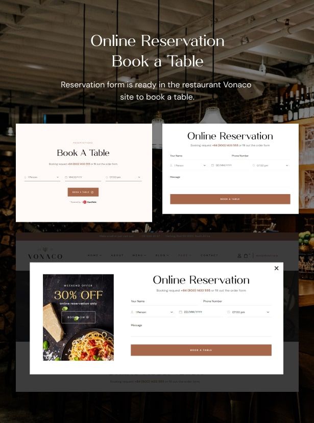 Vonaco - Restaurant & Coffee Shop WordPress Theme - code.market