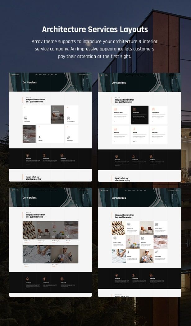 Arcov - Architecture Interior WordPress Theme - code.market