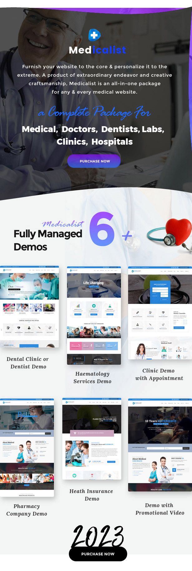 Medicalist - A Medical Theme with Appointment System - code.market