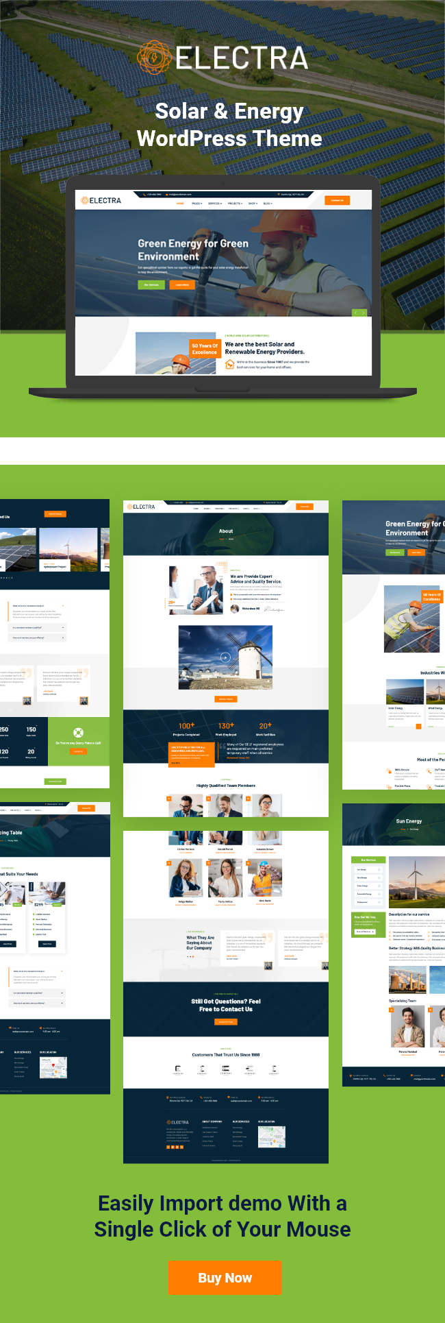 Electra - Solar & Renewable Energy Theme - code.market