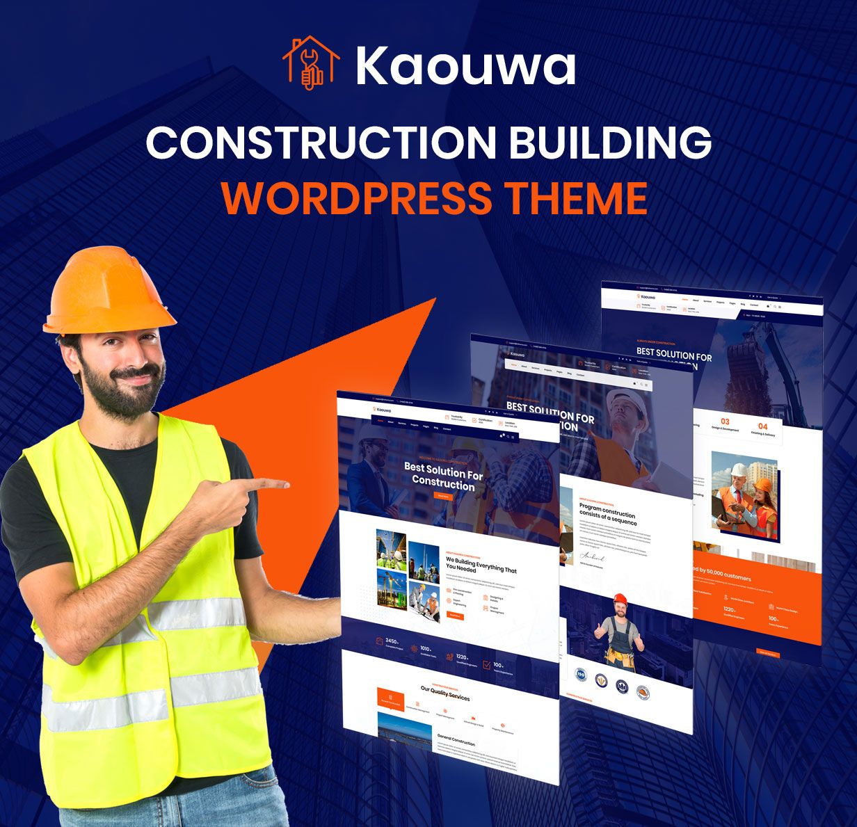 Kaouwa - Construction Building WordPress Theme - code.market