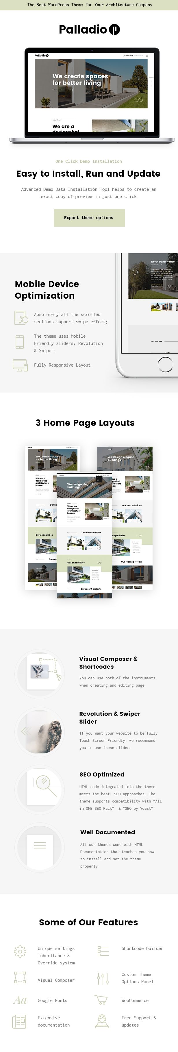 Palladio | Interior Design & Architecture Construction WordPress Theme - code.market