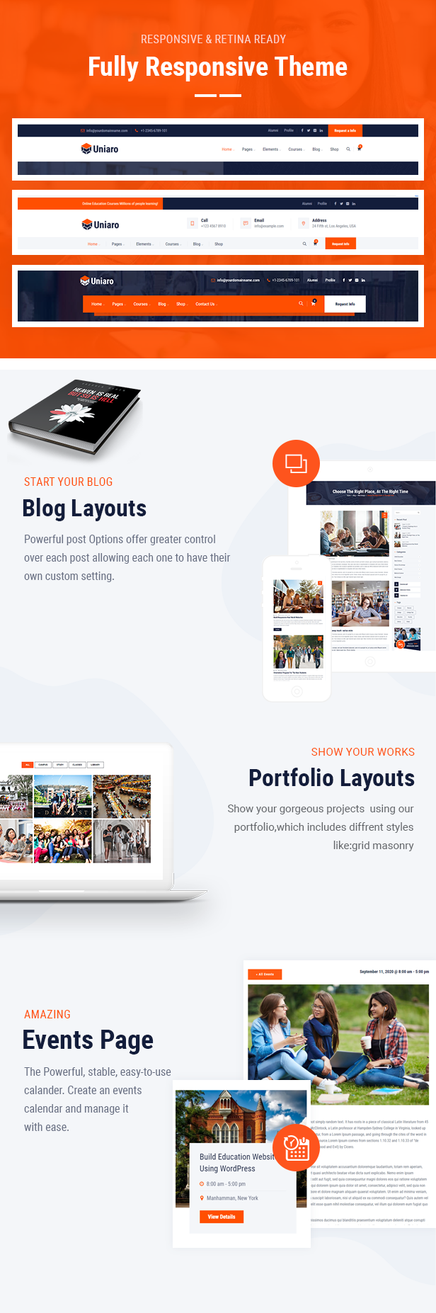 Uniaro - Academics and Education LMS WordPress Theme - code.market