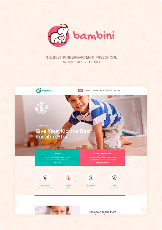 Bambini - Pre-School and Kindergarten Theme - code.market