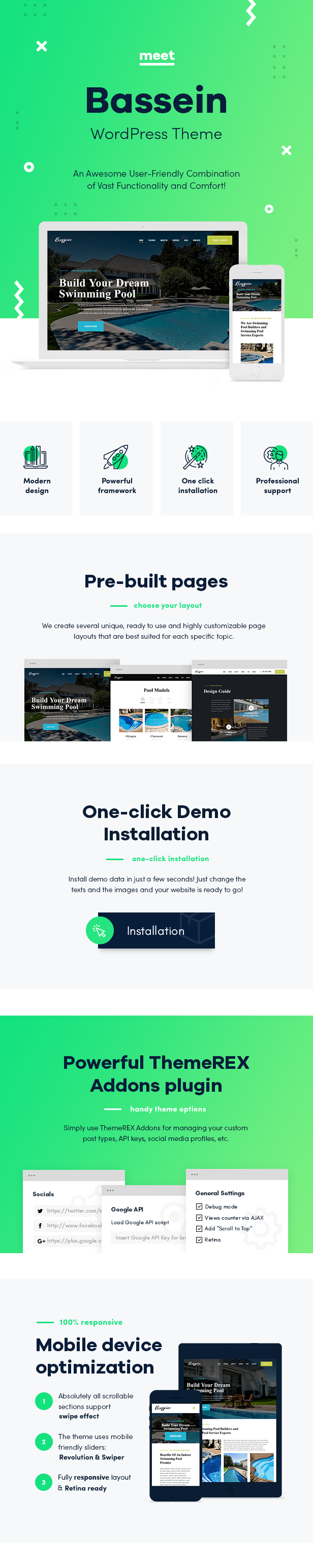 Bassein | Swimming Pool Cleaning & Maintenance Service WordPress Theme ...