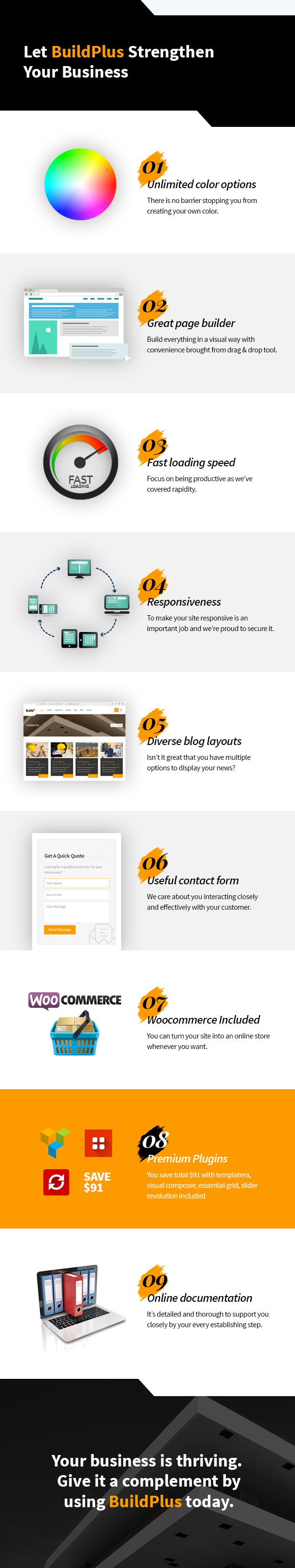 BuildPlus - Engineering Construction Building WordPress Theme - code.market