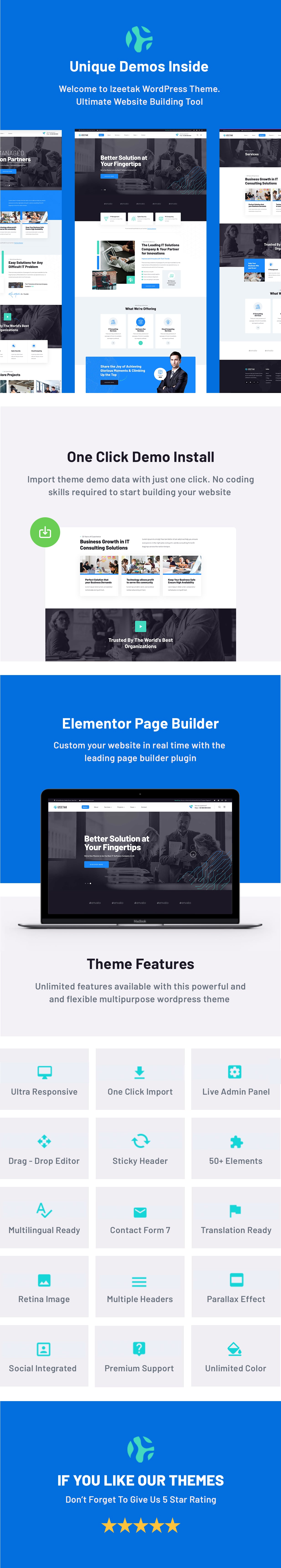 Izeetak – IT Solutions & Services WordPress Theme - code.market