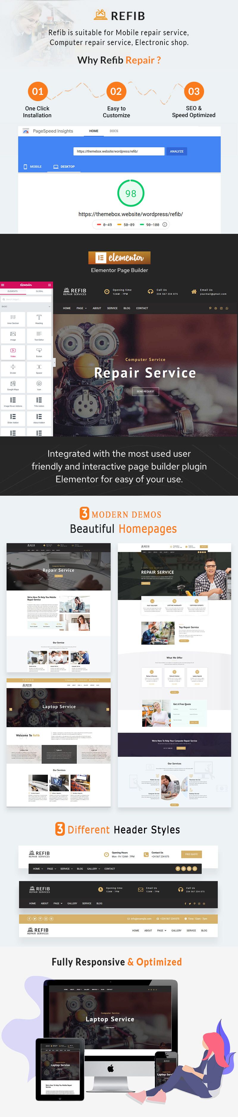 Refib - Digital Repair Service WordPress Theme - code.market
