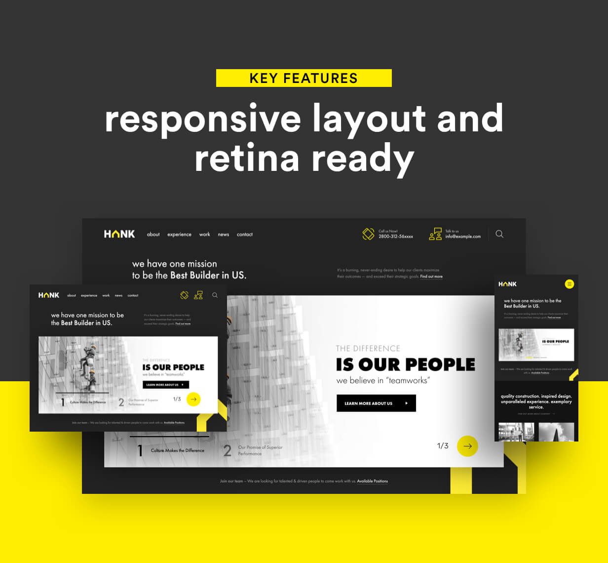 Hank - Construction WordPress theme - code.market