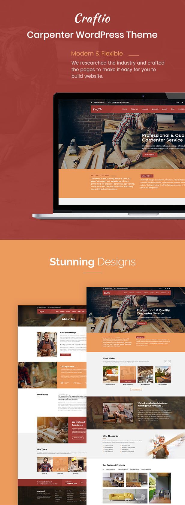 Craftio - Carpenter WordPress Theme - code.market