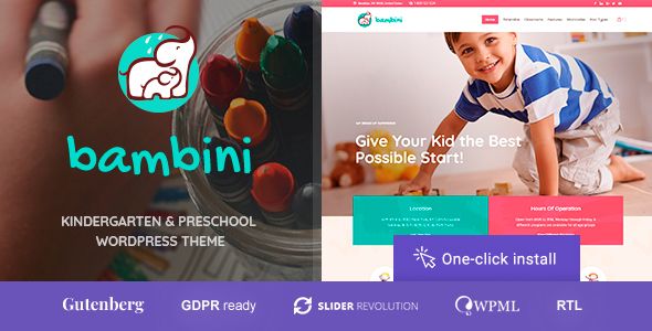 Bambini - Pre-School and Kindergarten Theme - code.market