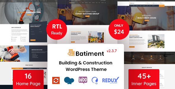 Batiment - Construction & Building WordPress Theme - code.market