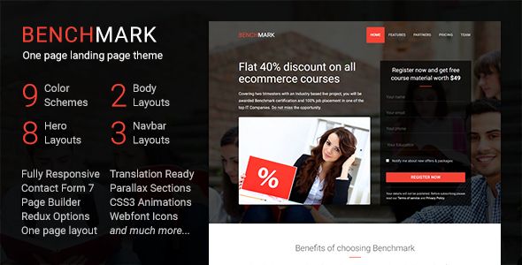 Benchmark - Multipurpose Landing Page WordPress Theme - code.market